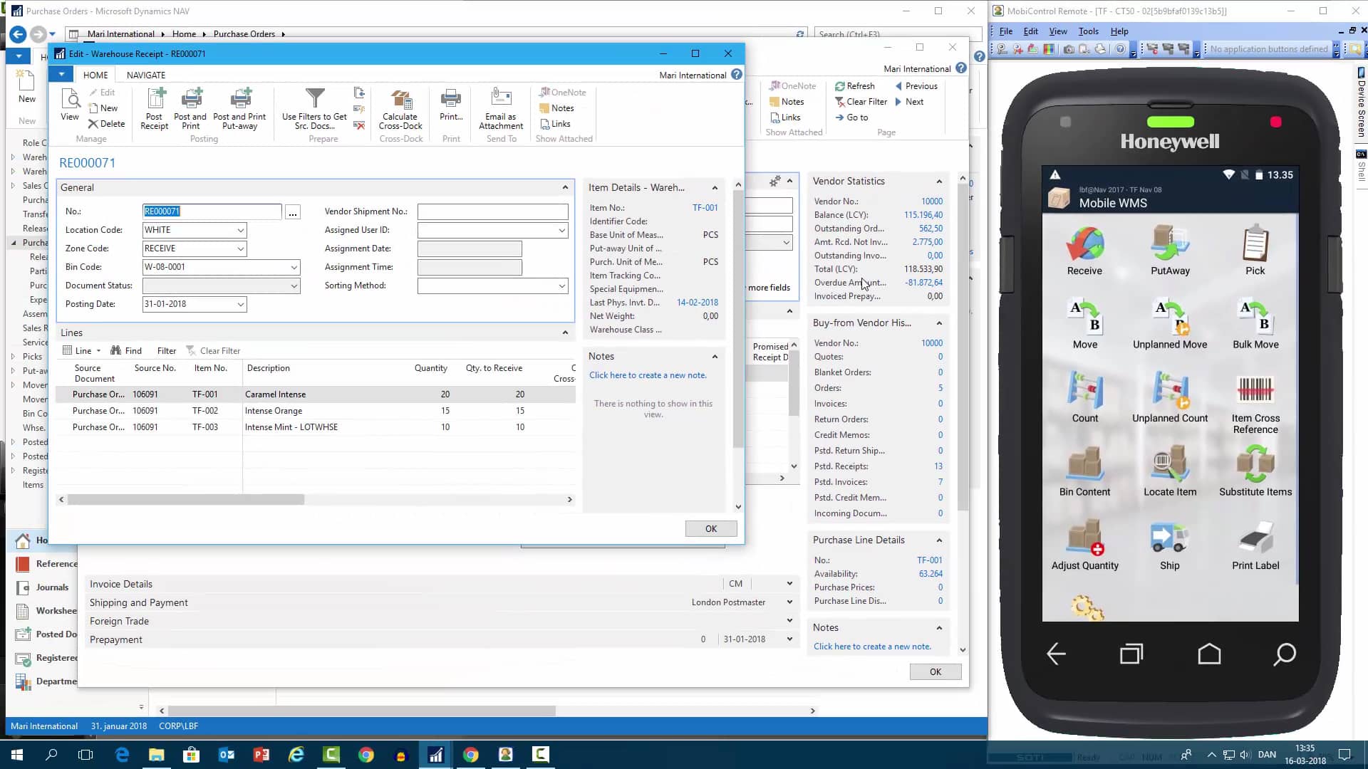 Receive Mobile WMS NAV on Vimeo