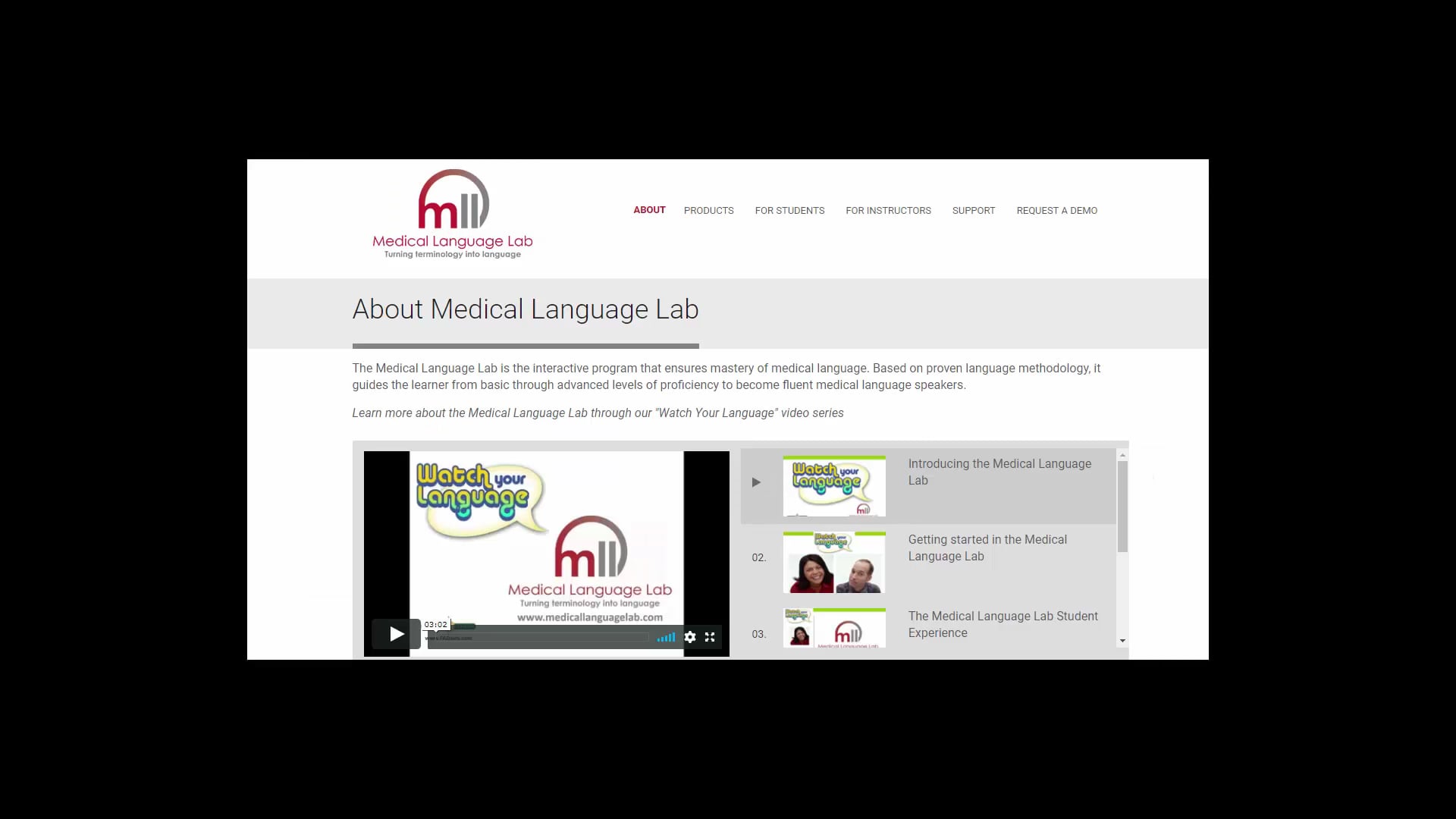 Medical Language Lab: Creating an Account (Student) on Vimeo
