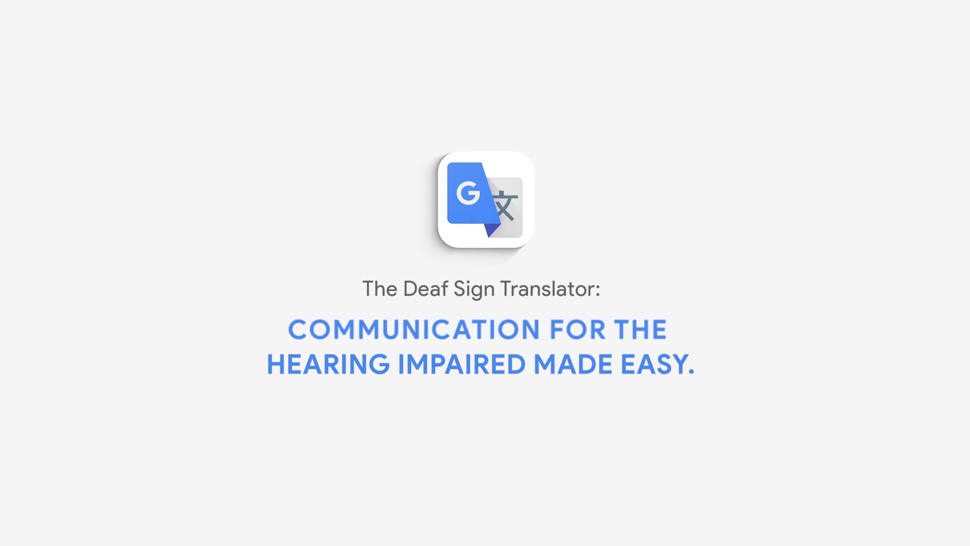 Google Deaf Sign Translator on Vimeo