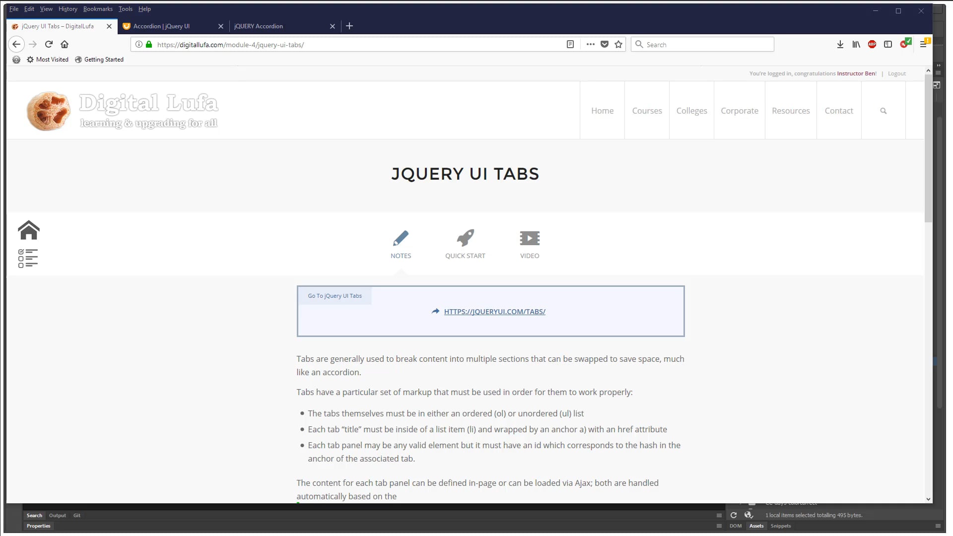 7 jQuery UI Tabs on Vimeo