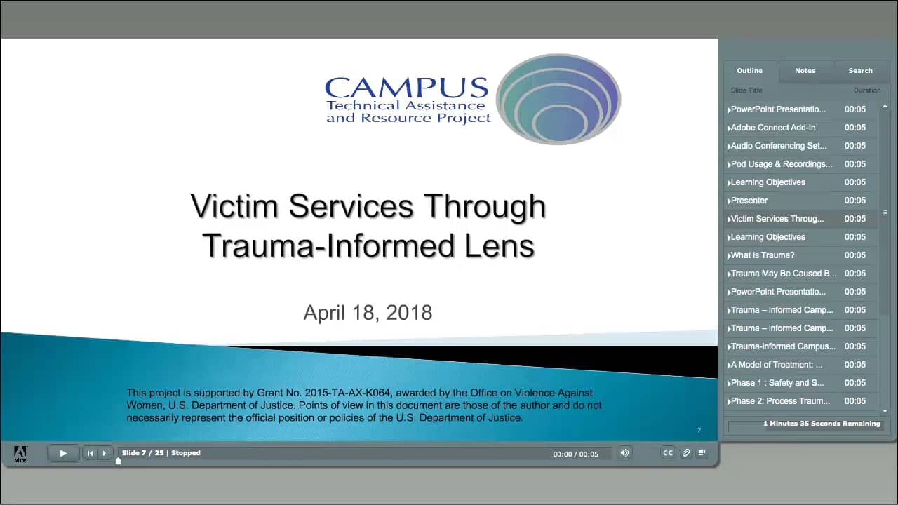 Victim Services through the Trauma-Informed Lens on Vimeo