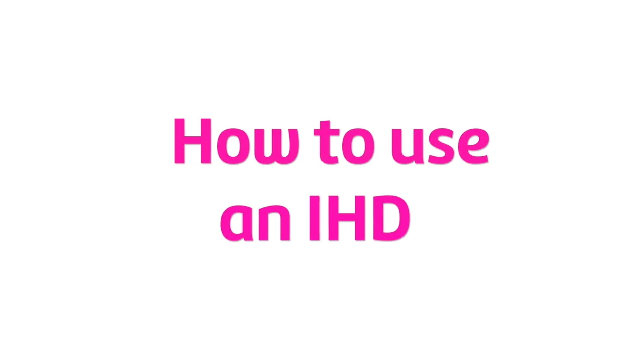 How to use an IHD on Vimeo