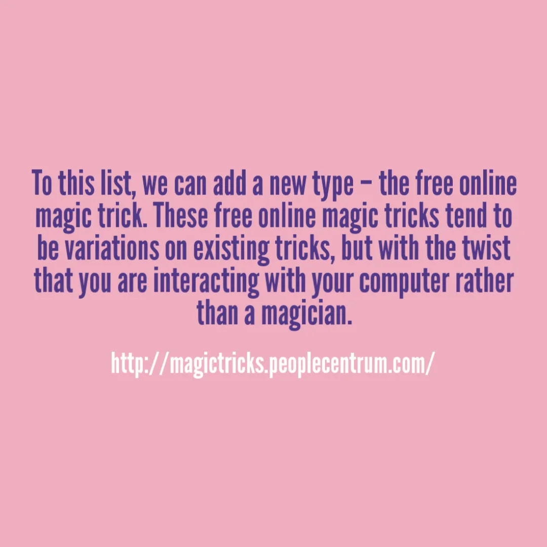 Free Interactive Online Magic Tricks on Vimeo