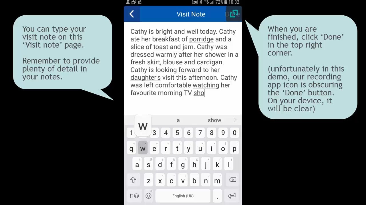 Mobizio Demo - Adding Visit Notes on Vimeo