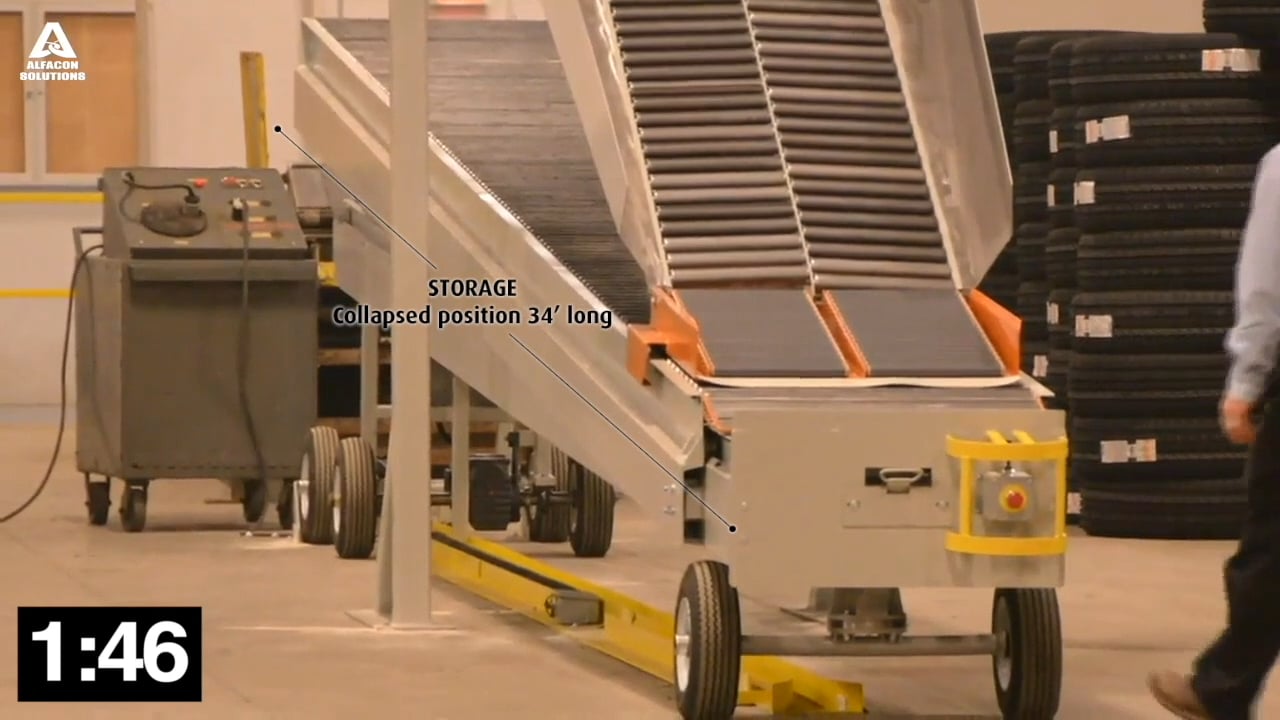 Alfacon Solutions - Two Stage Power Driven Truckloader on Vimeo