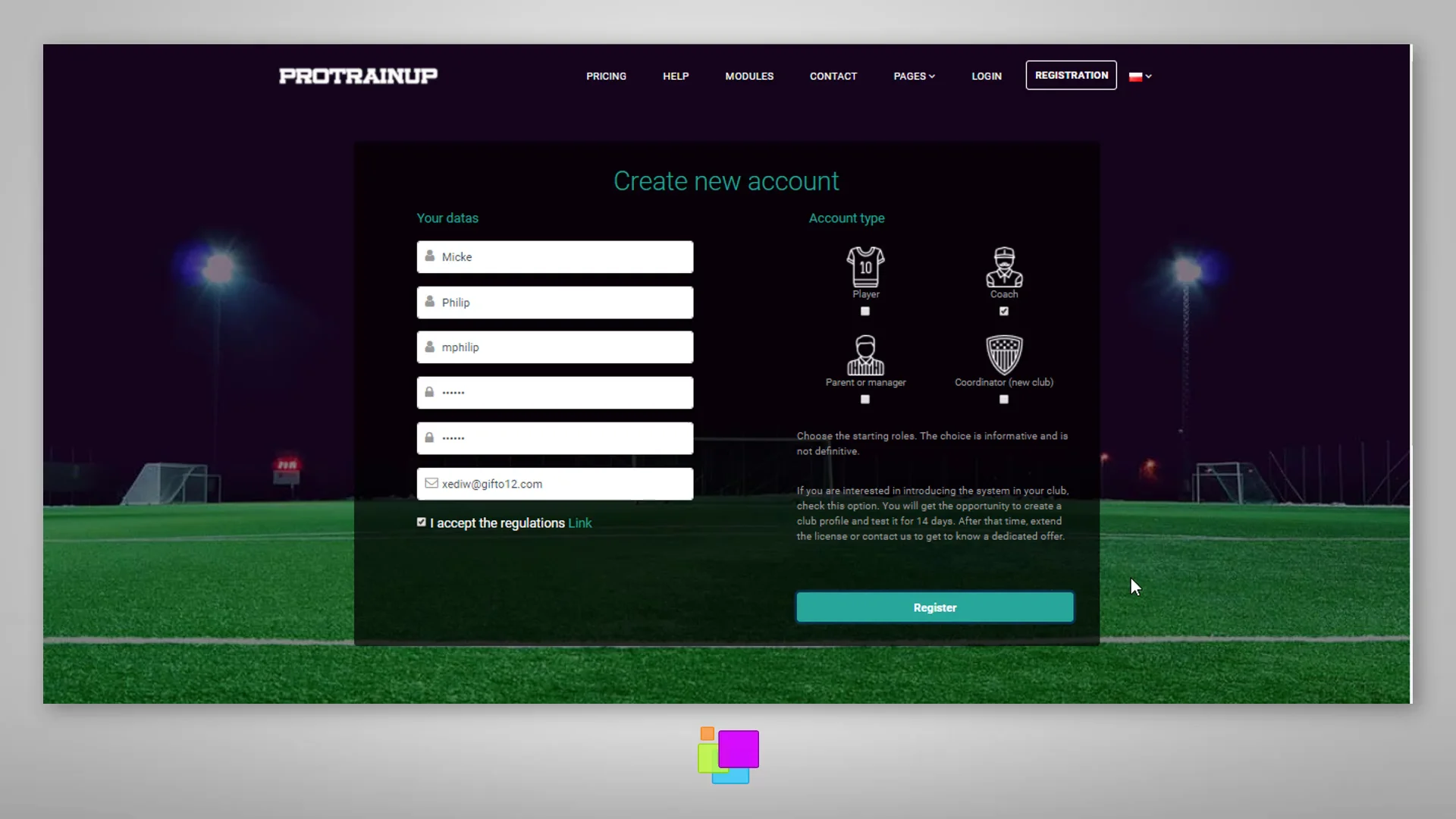ProTrainUp - Registration on Vimeo