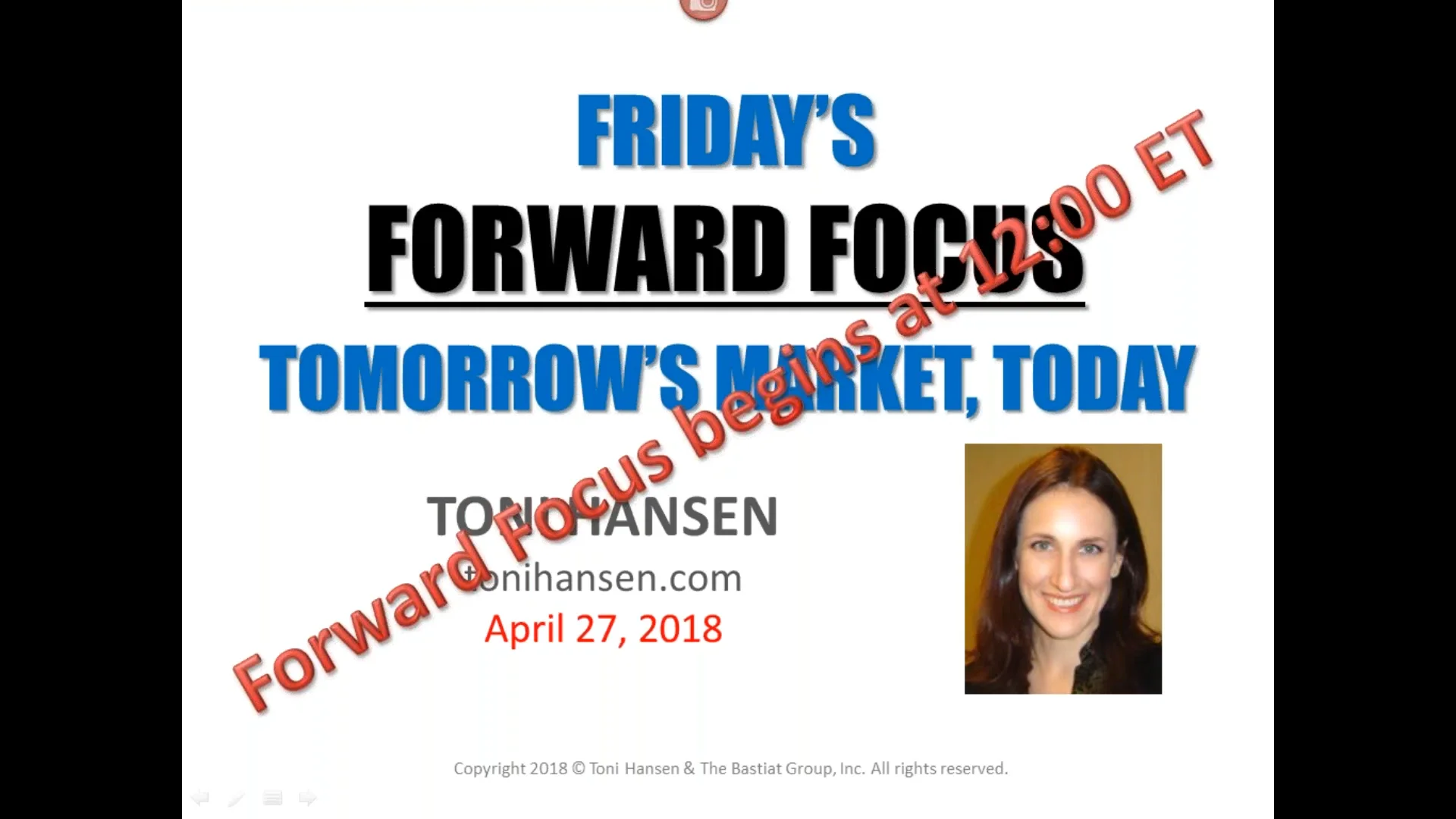Friday's Forward Focus with Toni Hansen on Vimeo