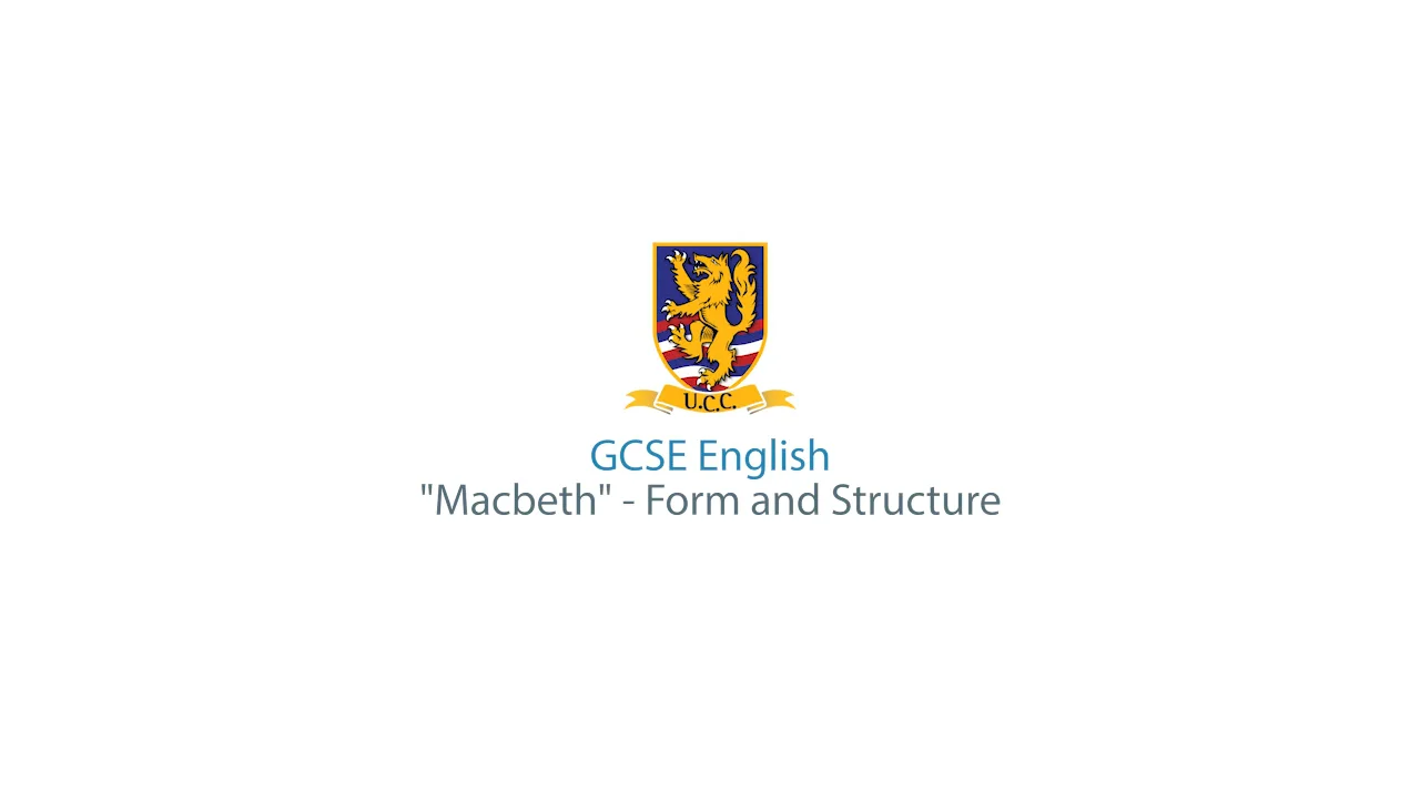 English Department - "Macbeth" - Form and Structure on Vimeo