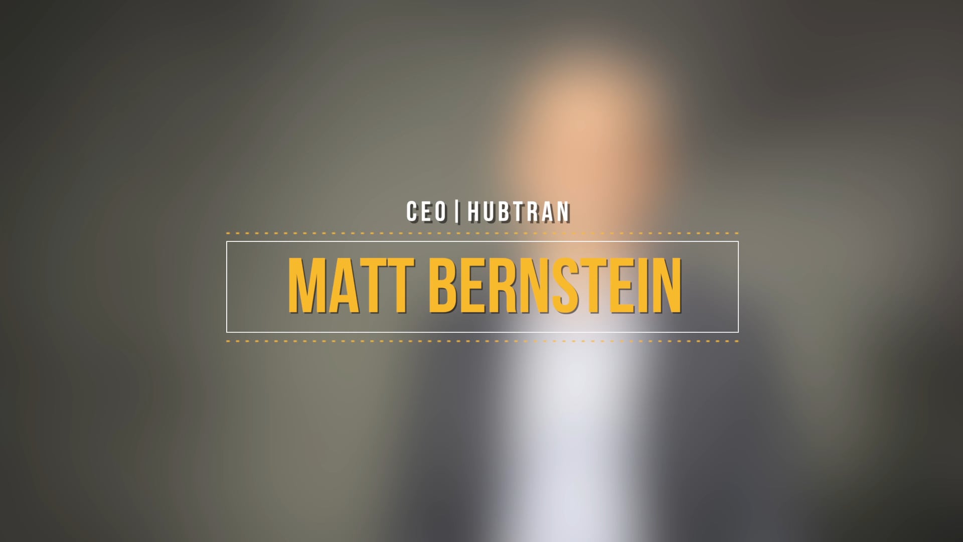 Matt Bernstein- CEO, HubTran on Vimeo
