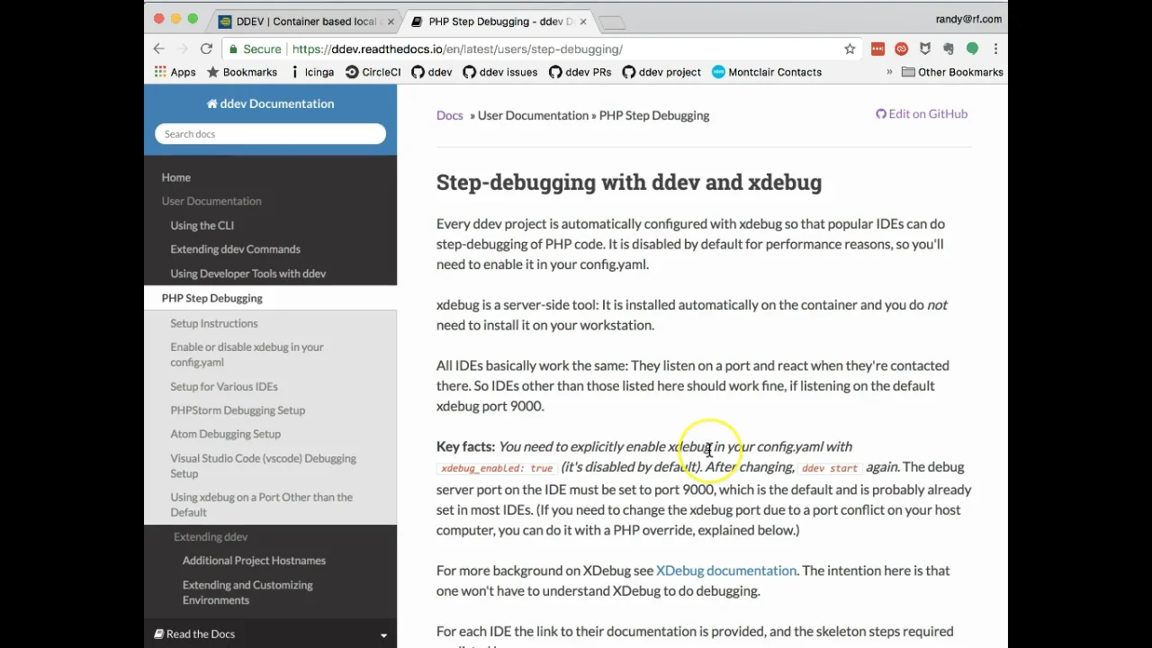 ddev v0.18.0+ step debugging with PHPStorm on Vimeo