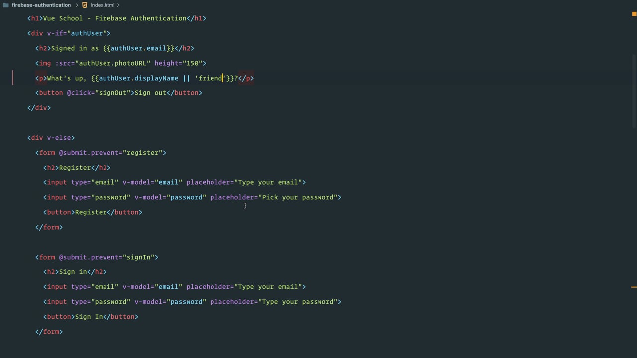 Update Firebase Authentication User Profile - A Vue.js Lesson From... Update Firebase Authentication User Profile - A Vue.js Lesson From...