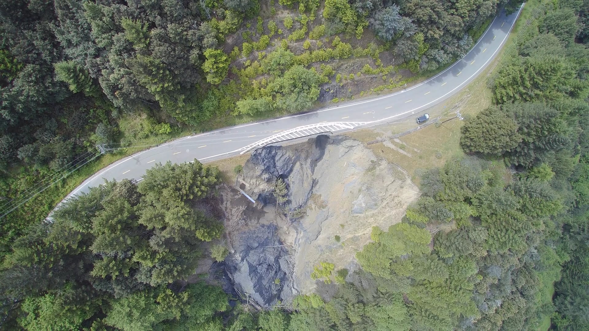 Slide on Shelter Cove Road on Vimeo