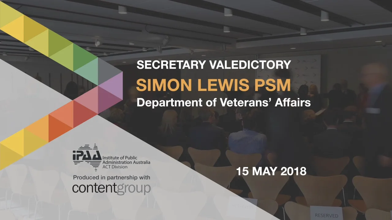 IPAA Events - Valedictory Address by Simon Lewis PSM on Vimeo