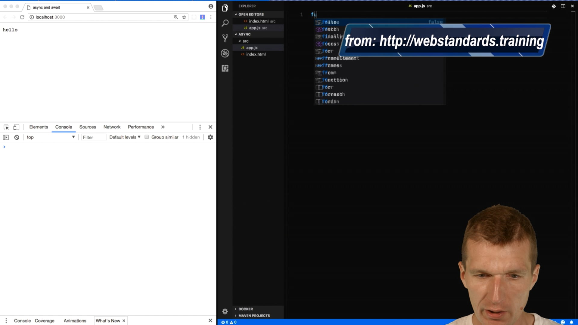 Watch Understanding Async Functions with Await Keyword Online | Vimeo On Demand on Vimeo