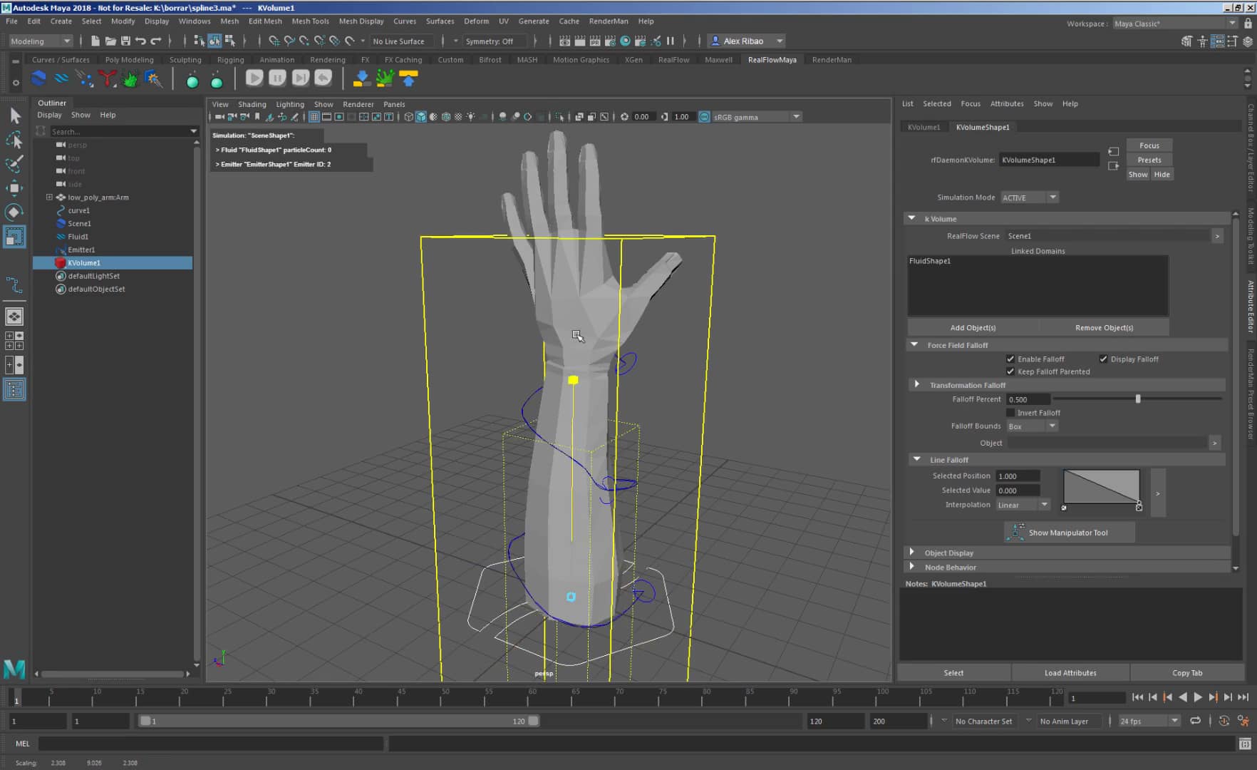 RealFlow | Maya: Spline Emitter on Vimeo