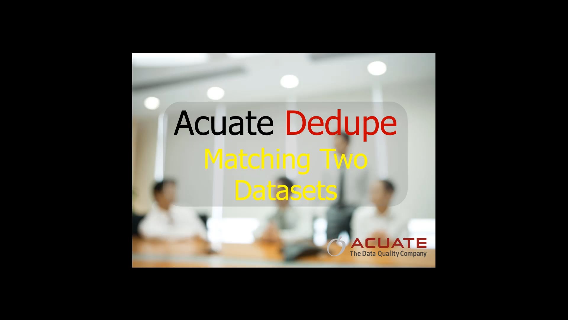 Dedupe - Matching 2 Datasets on Vimeo