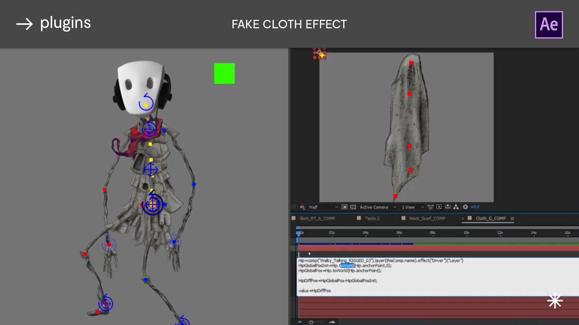 After Effects Fake Cloth Effect Using a Simple Expression on Vimeo