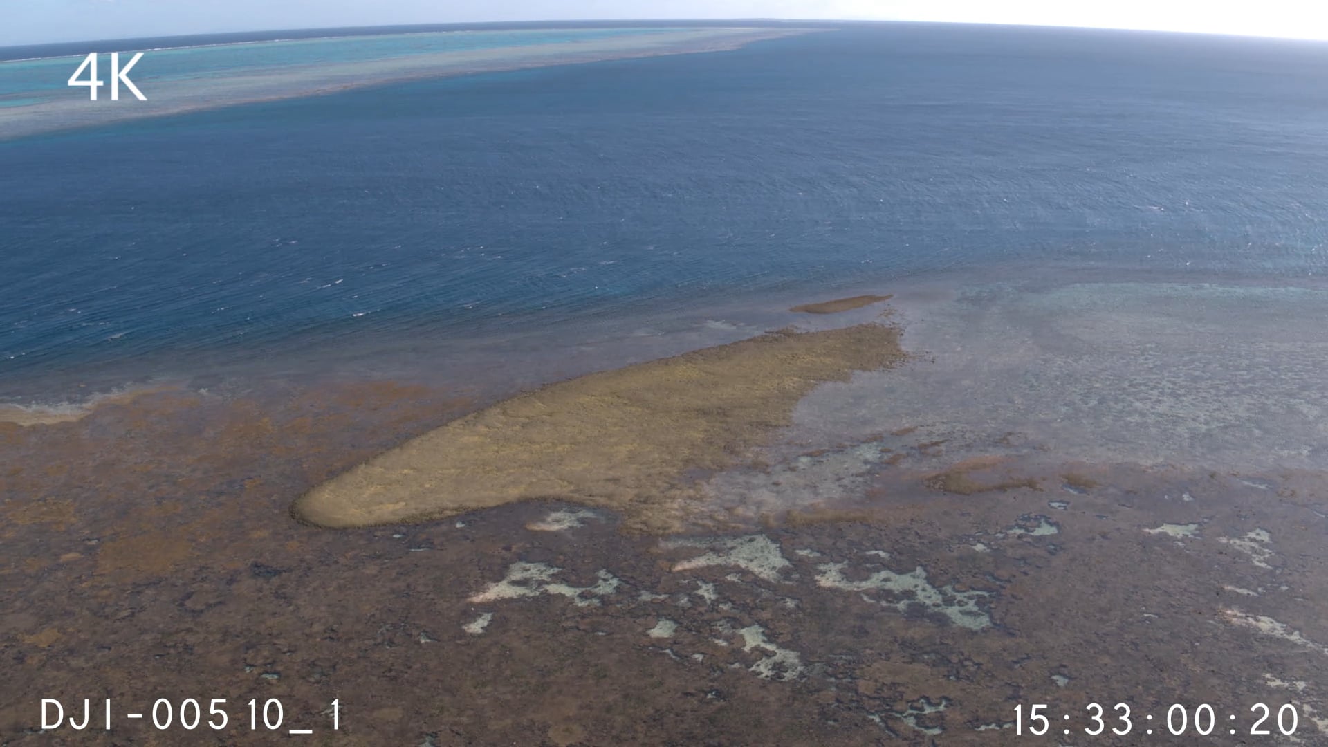 Coral Reefs - Aerial - Rubble bank on reef at low tide on Vimeo
