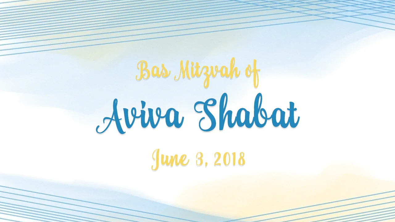 Aviva Shabat Bat Mitzvah Montage