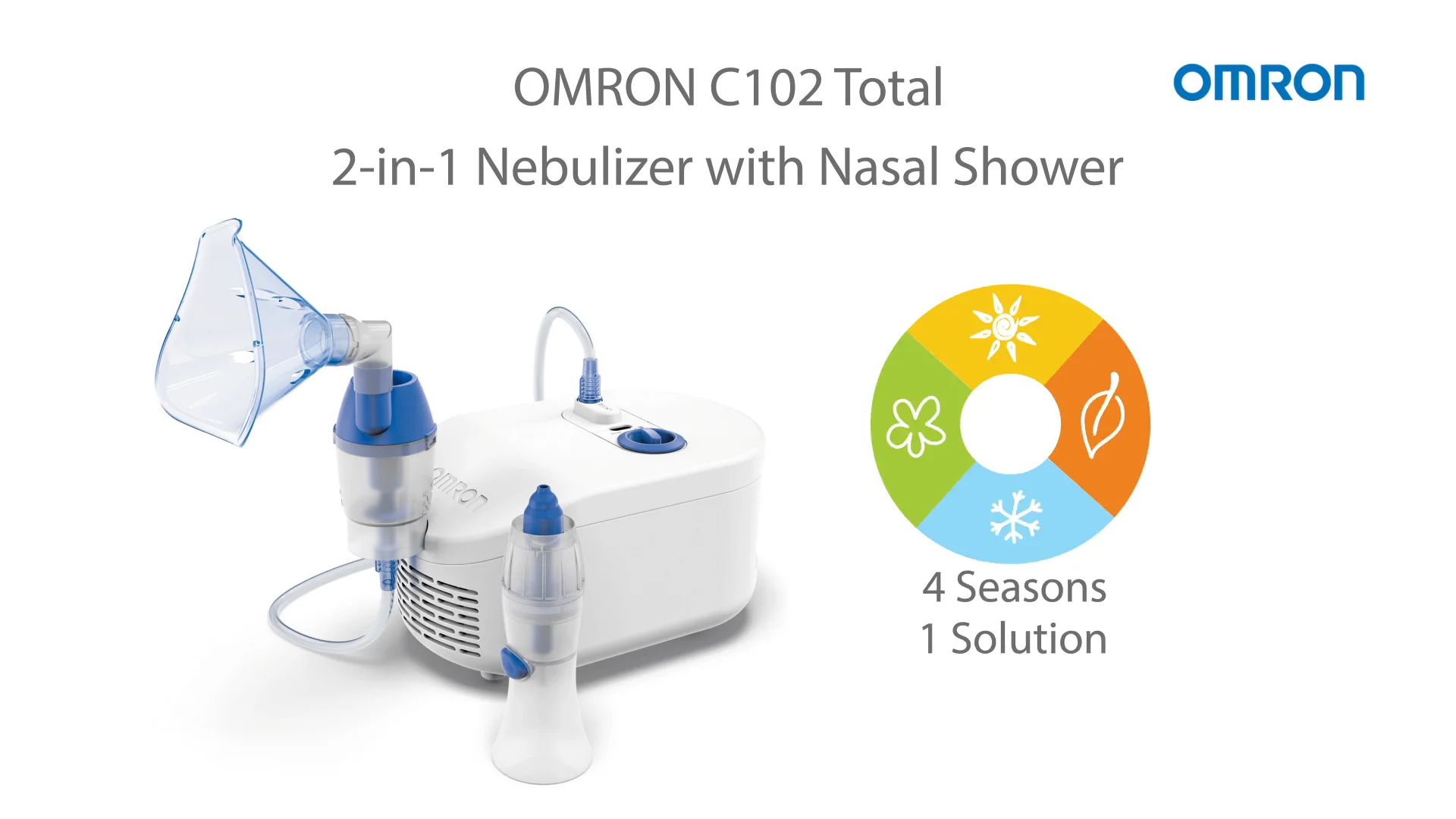 OMRON C102 Total - 2-in-1 Nebulizer with Nasal Shower