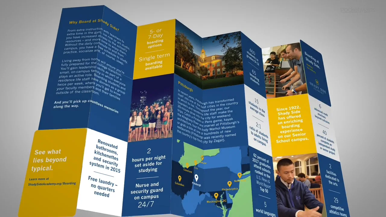 Student Recruitment 8x3 credit card size PocketMaps on Vimeo