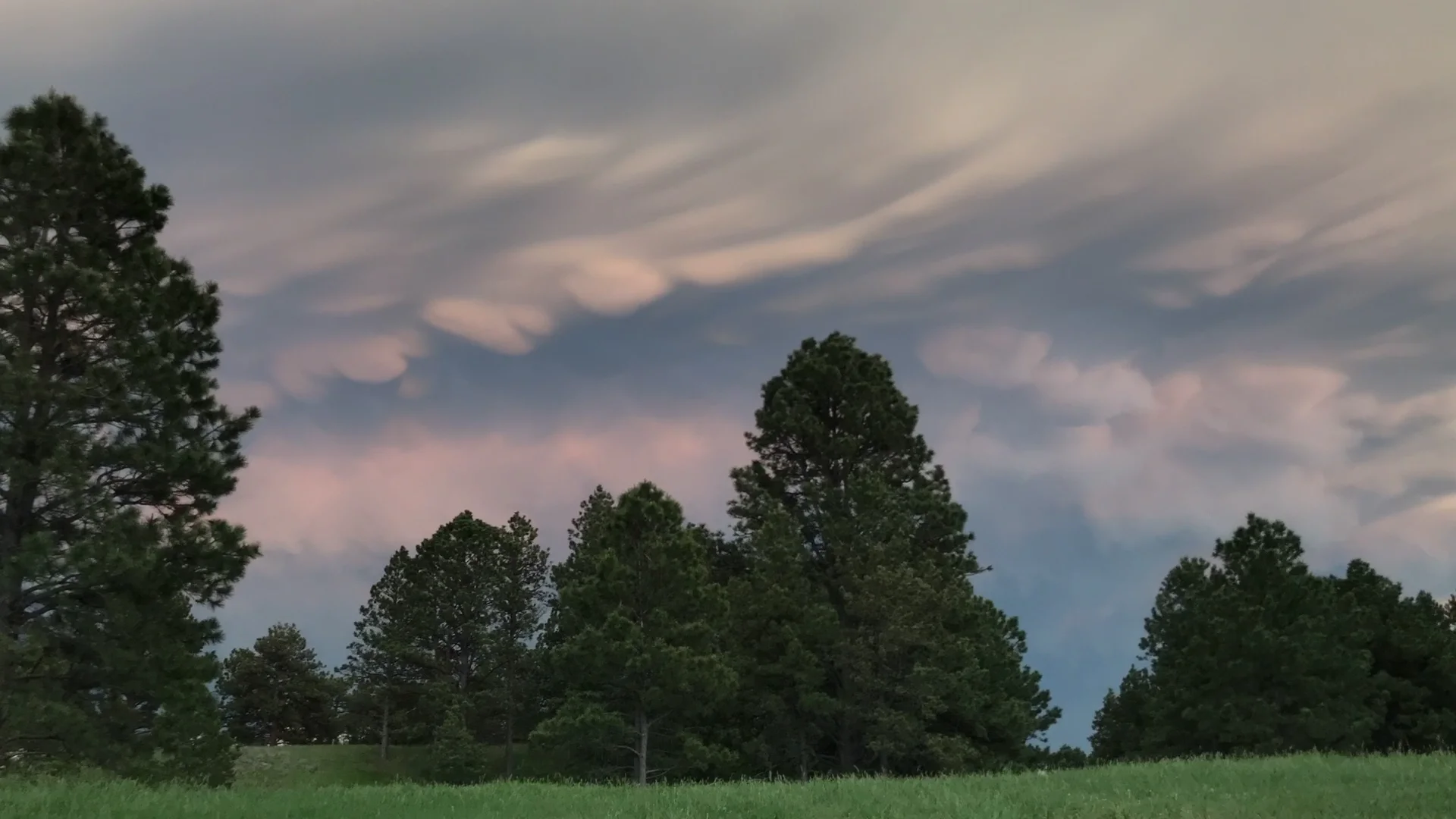 Sun Setting on A Supercell Thunder Storm, Reva Gap South Dakota