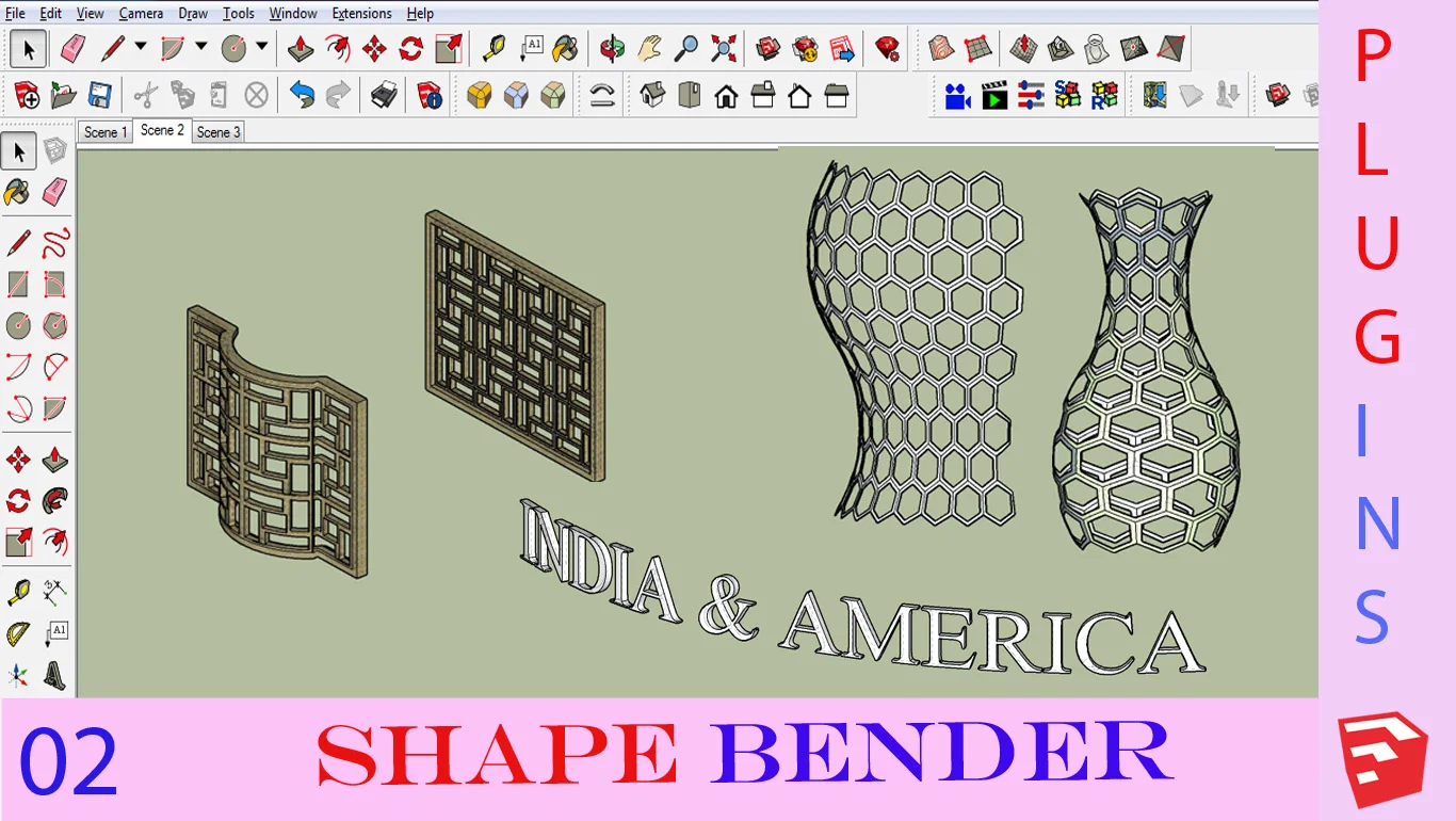 Sketchup Plugin- SHAPE BLENDER