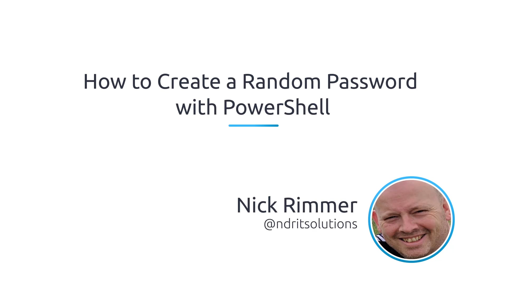 How To Create a Random Password with Powershell on Vimeo