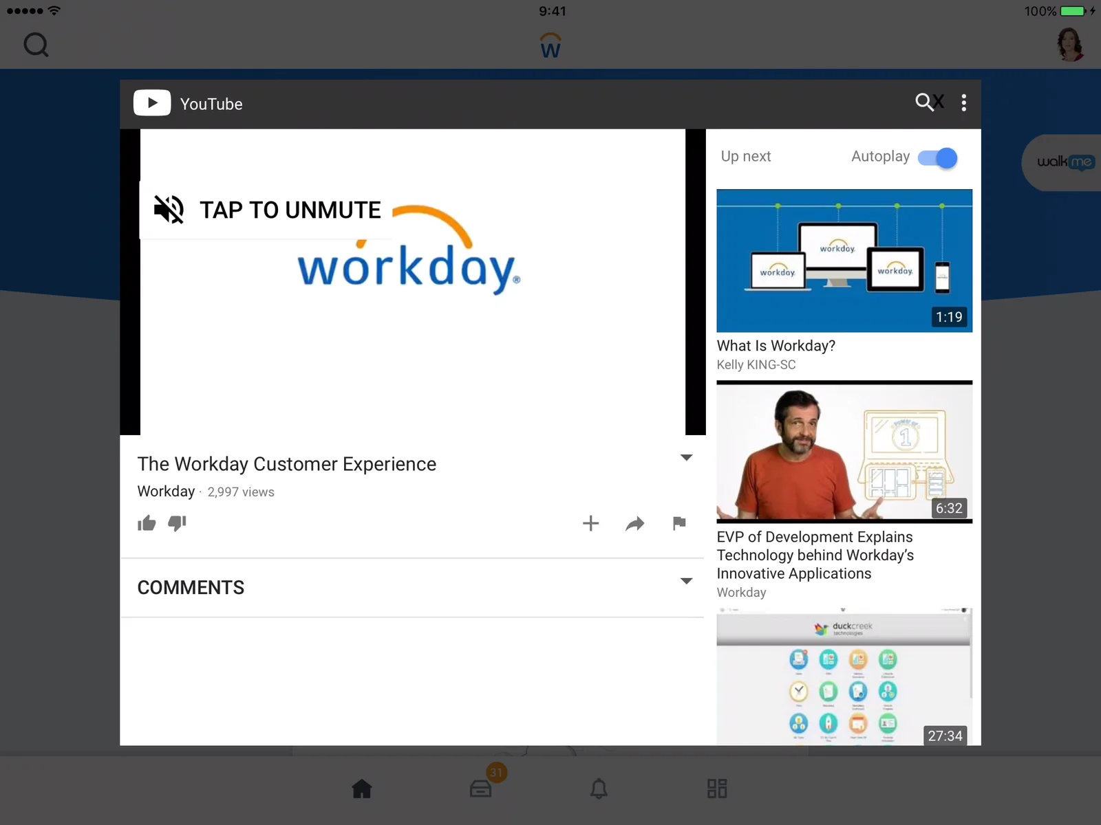 WorkDay WalkMe Mobile (iPad Demo)
