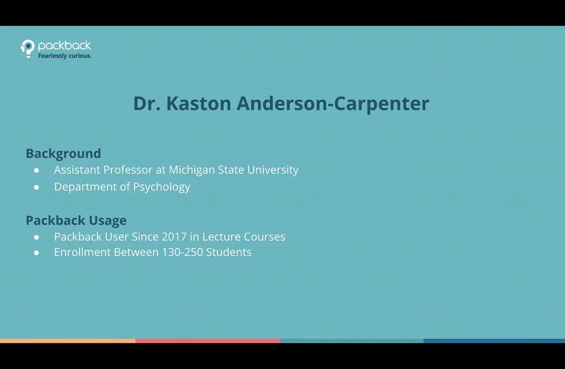Dr. Kaston Anderson-Carpenter-Future Use of Packback on Vimeo