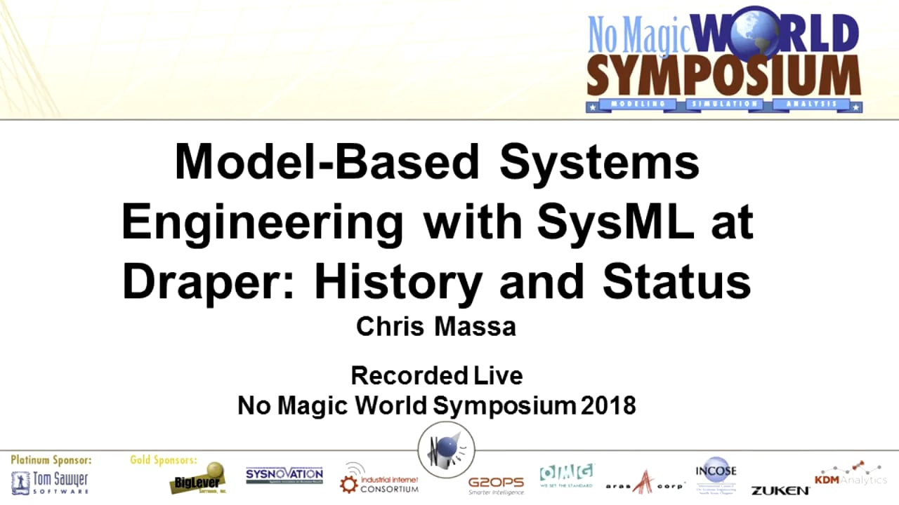No Magic World Symposium 2018 Presentations - NMWS 2018 MBSE: Model ...
