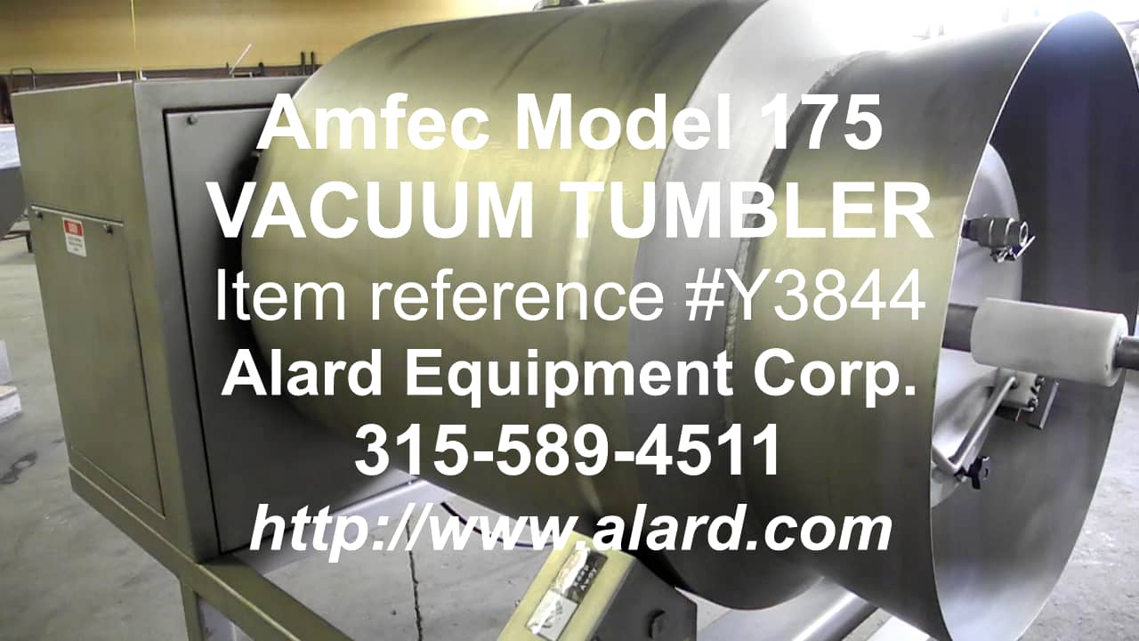 Used Amfec Model 175 single door VACUUM TUMBLER, Y3844 on Vimeo