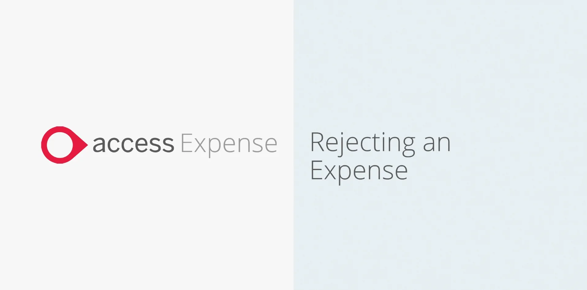 Access Expense - End User - Rejecting an Expense on Vimeo