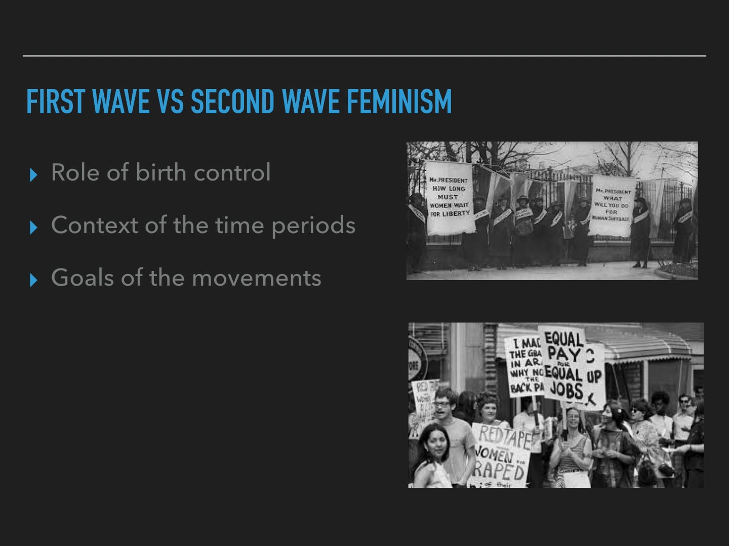 Research Project - First vs. Second Wave Feminism on Vimeo