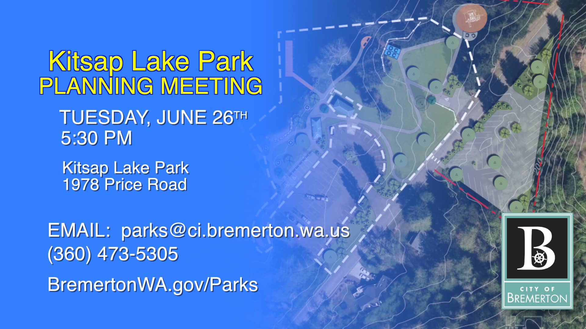 Kitsap Lake Park Master Plan Update Meeting June 26 on Vimeo
