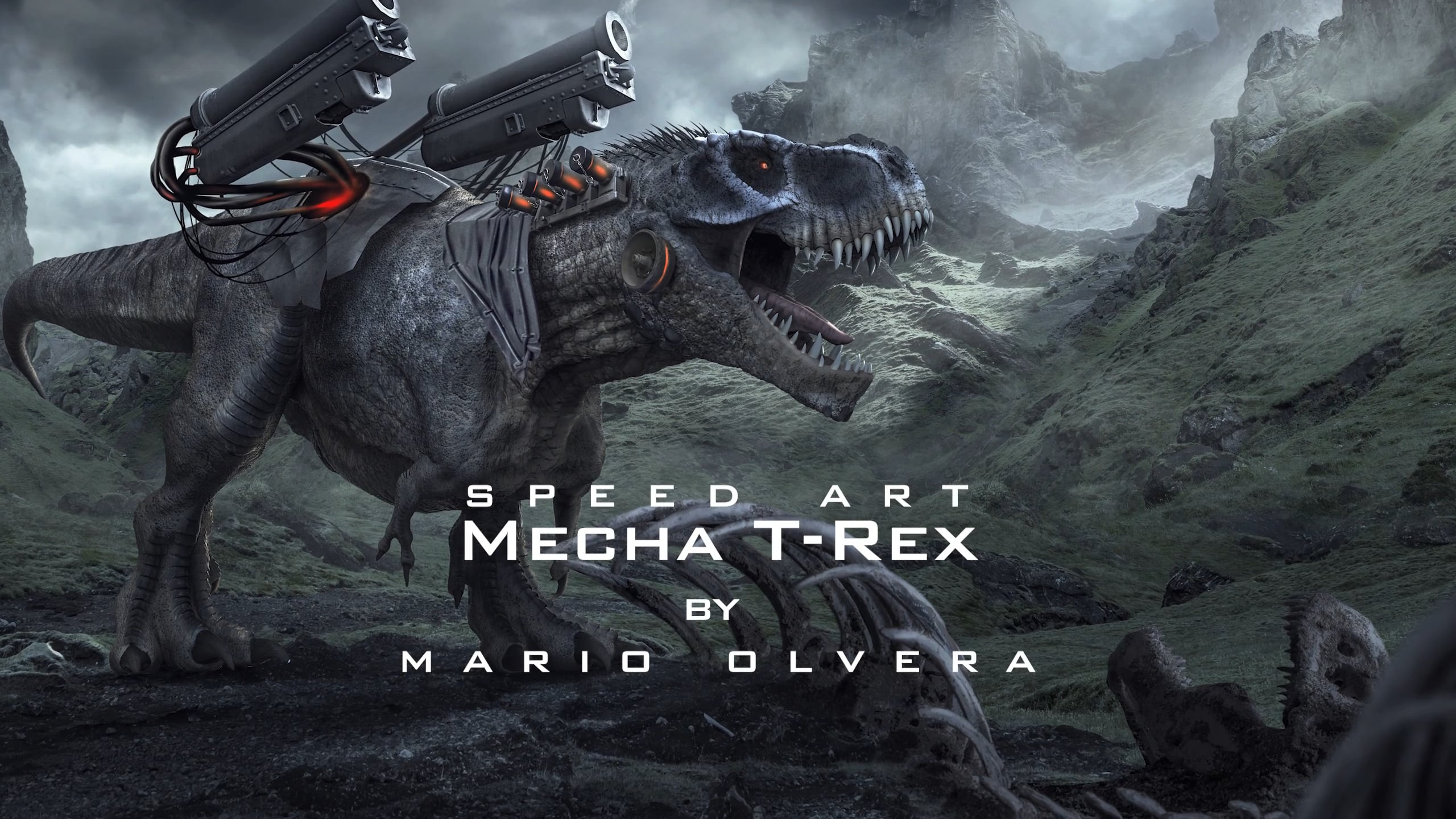 Photoshop Speed art Mecha T-Rex by Mario OM on Vimeo