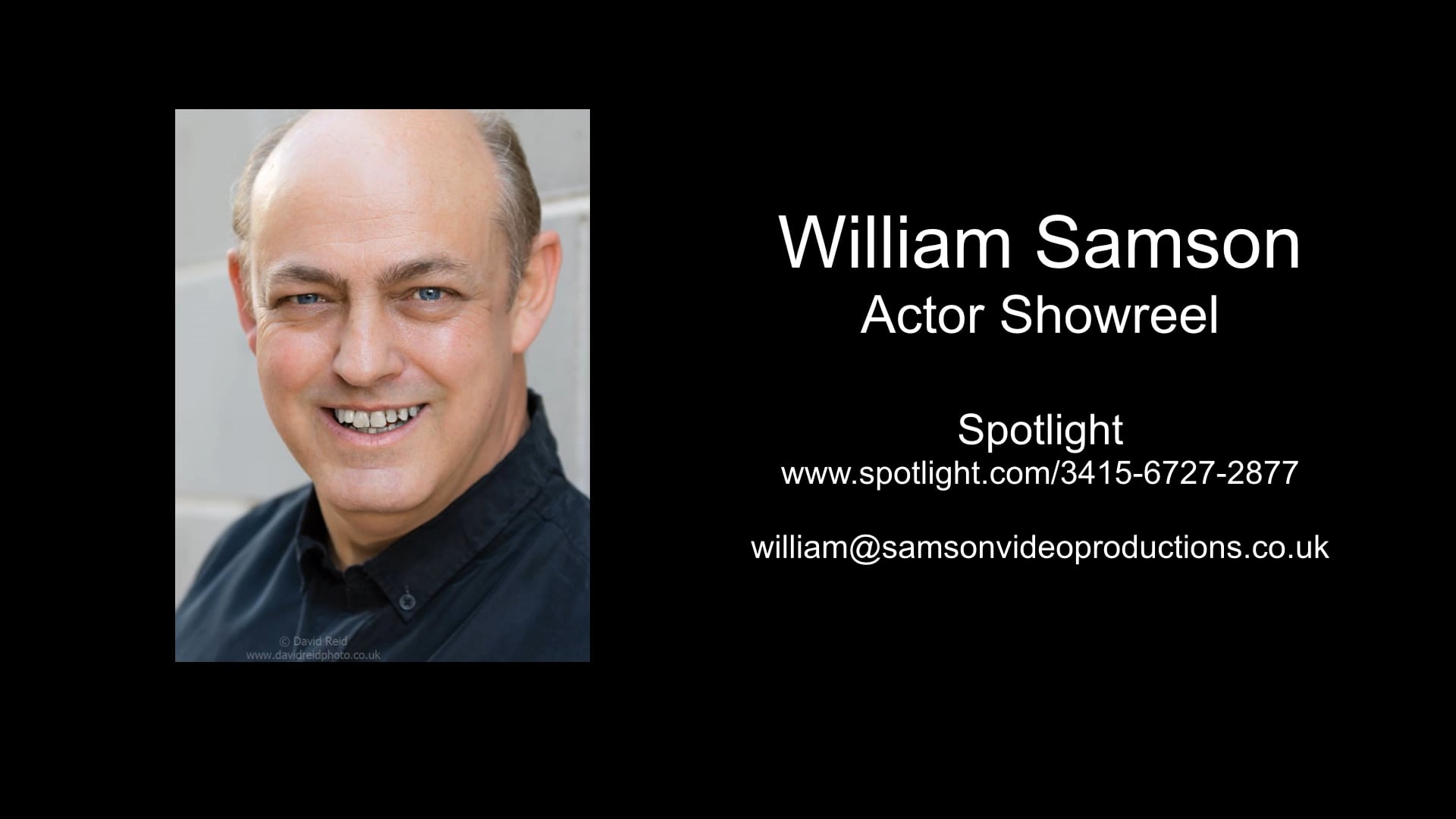 William Samson Actor Showreel 2018 on Vimeo