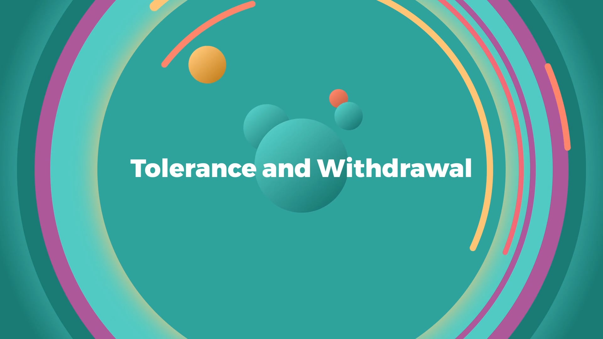 Tolerance and withdrawal on Vimeo