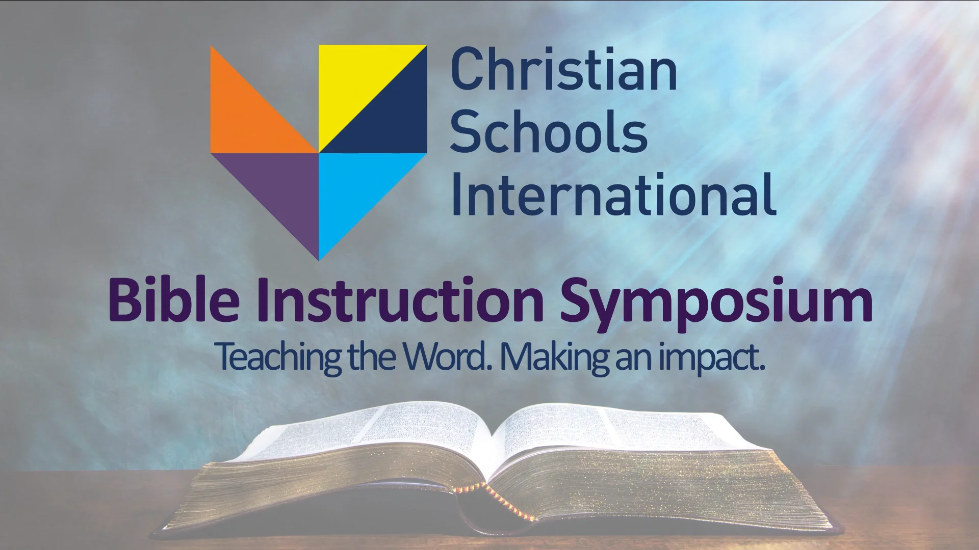 CSI Bible Instruction Symposium for Teachers and Administrators on Vimeo