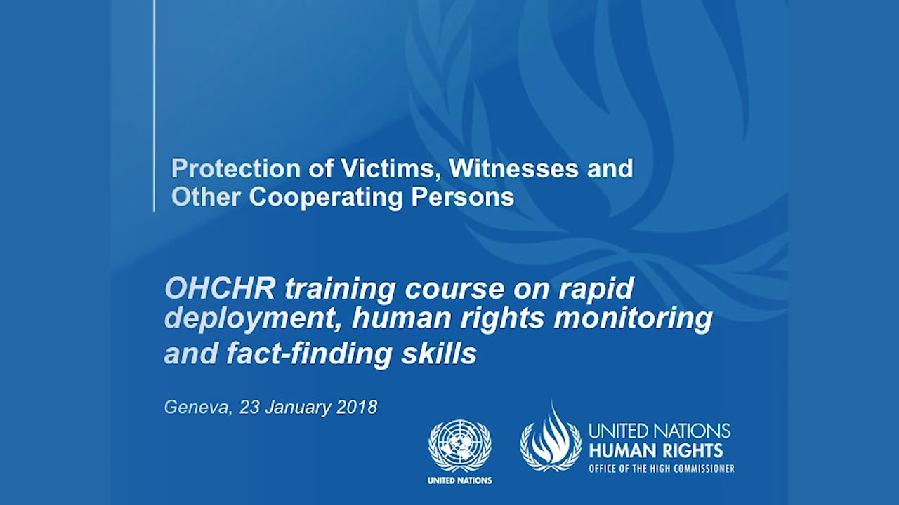 OHCHR training course on rapid deployment, human rights monitoring and ...