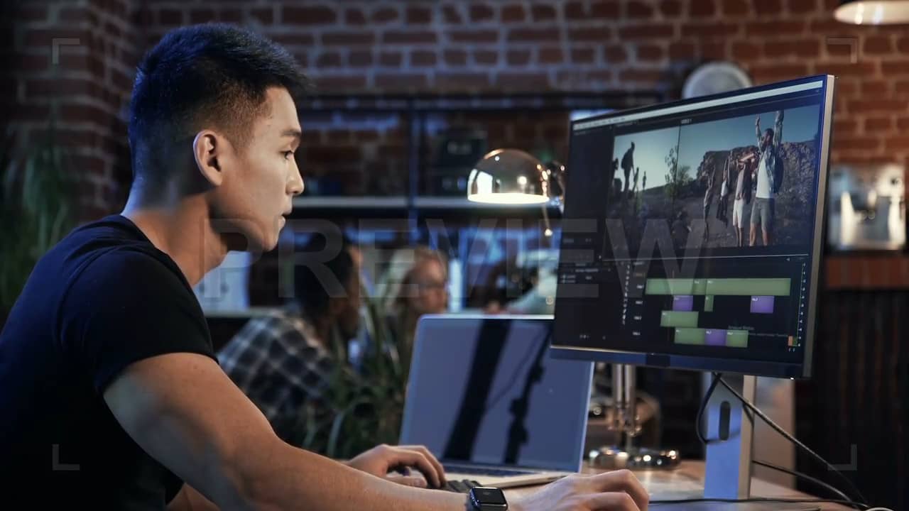 Young Man Editing Video Stock Video on Vimeo