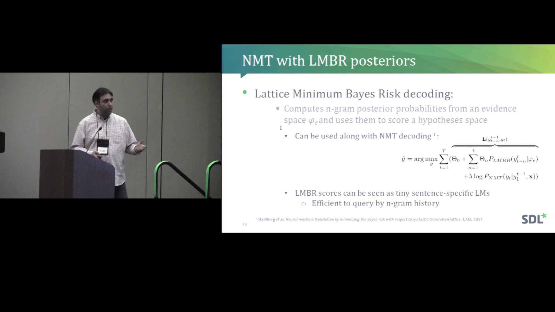 Accelerating NMT Batched Beam Decoding with LMBR Posteriors for ...