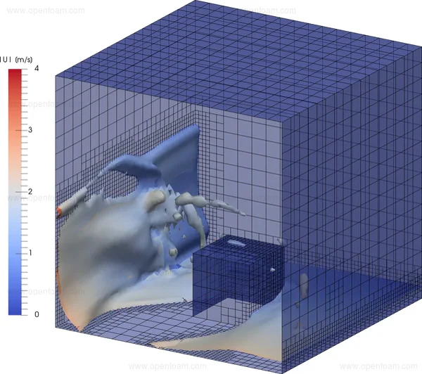 OpenFOAM v1806: Updated interIsoFoam solver for dynamic meshes on Vimeo