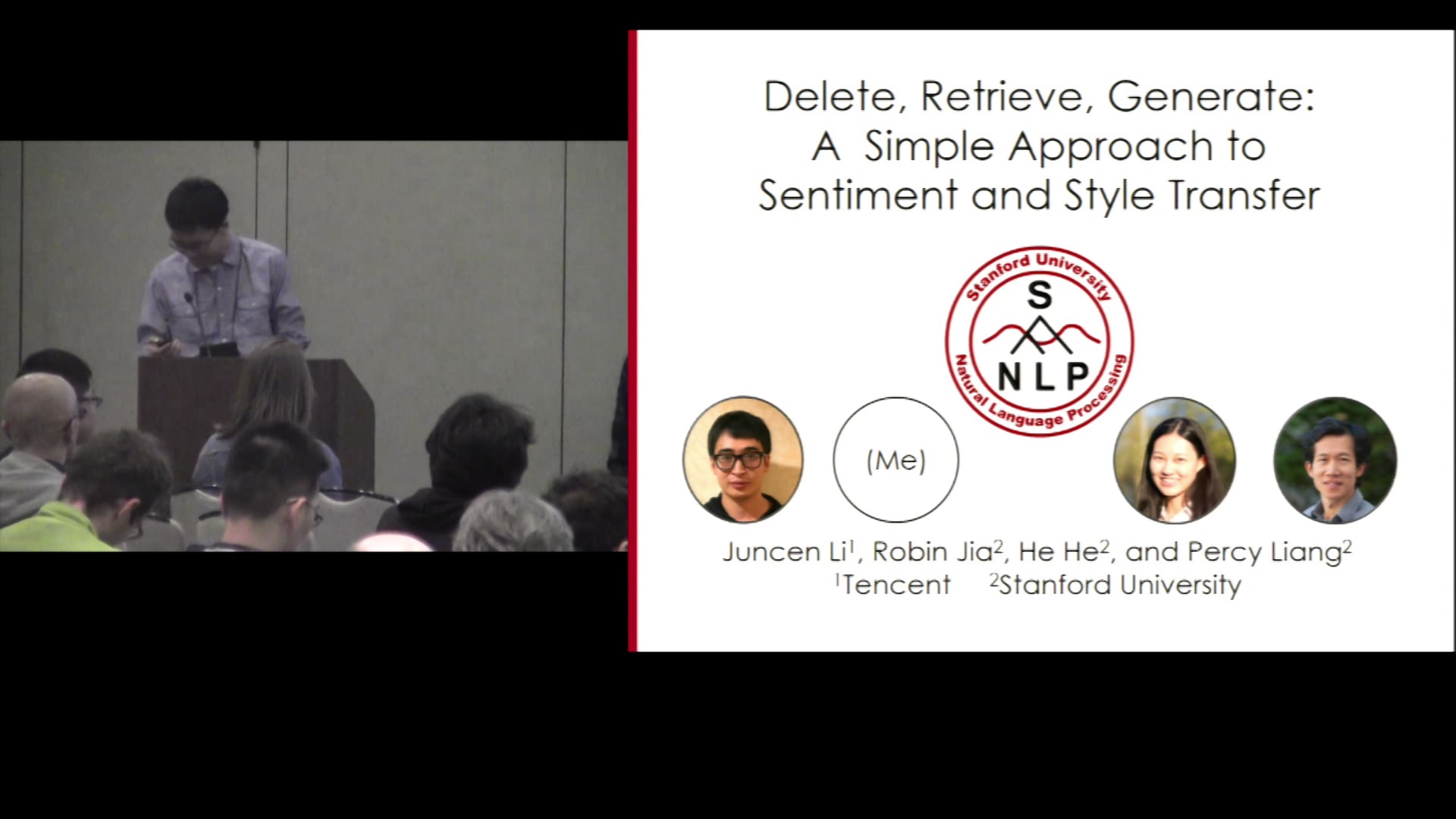 Delete, Retrieve, Generate: a Simple Approach to Sentiment and Style Transfer : Juncen Li1 ...