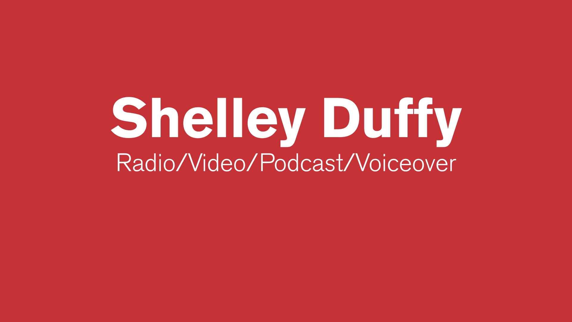 Shelley Duffy Voiceover Reel on Vimeo