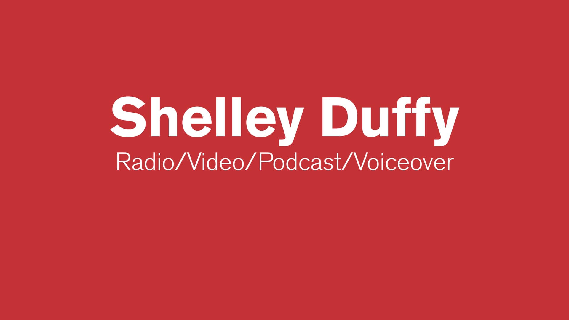 Shelley Duffy Voiceover Reel on Vimeo