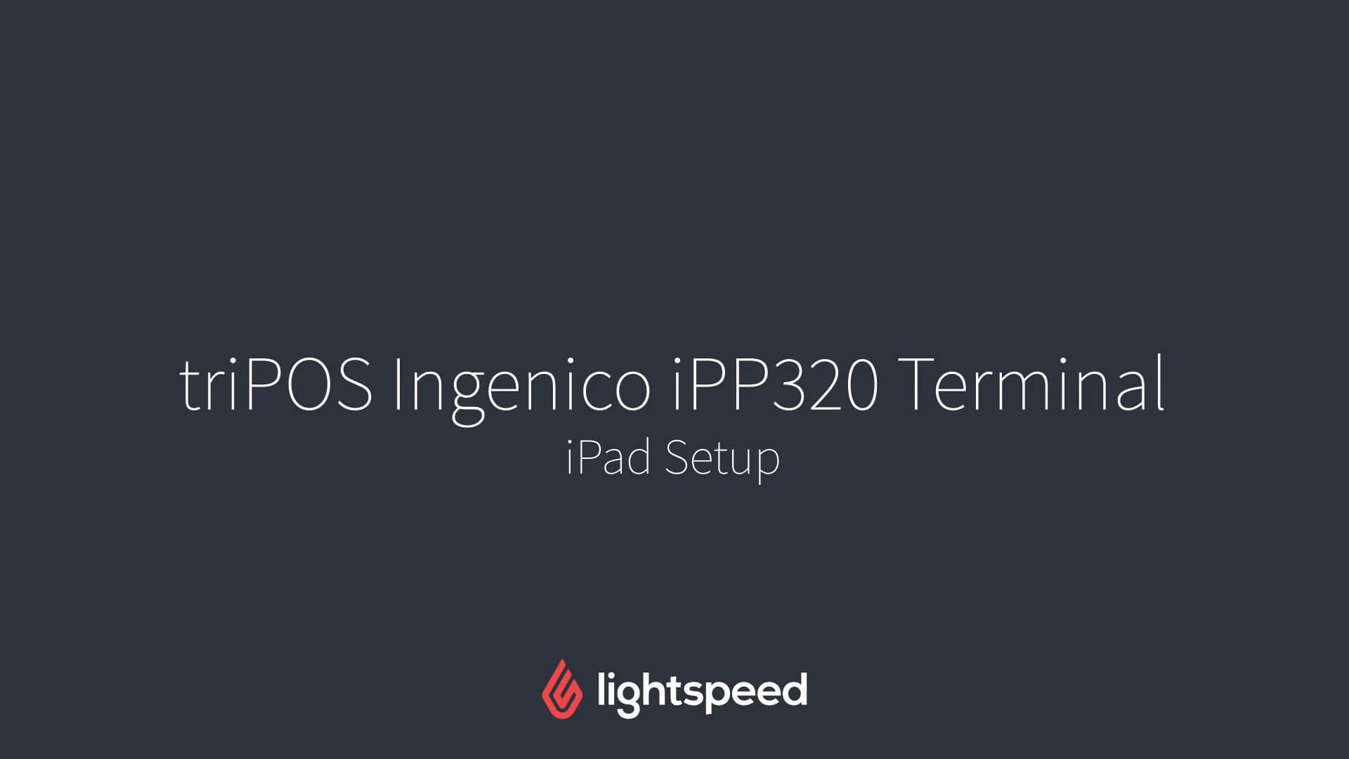 triPOS Ingenico iPP320 Terminal: iPad Setup on Vimeo