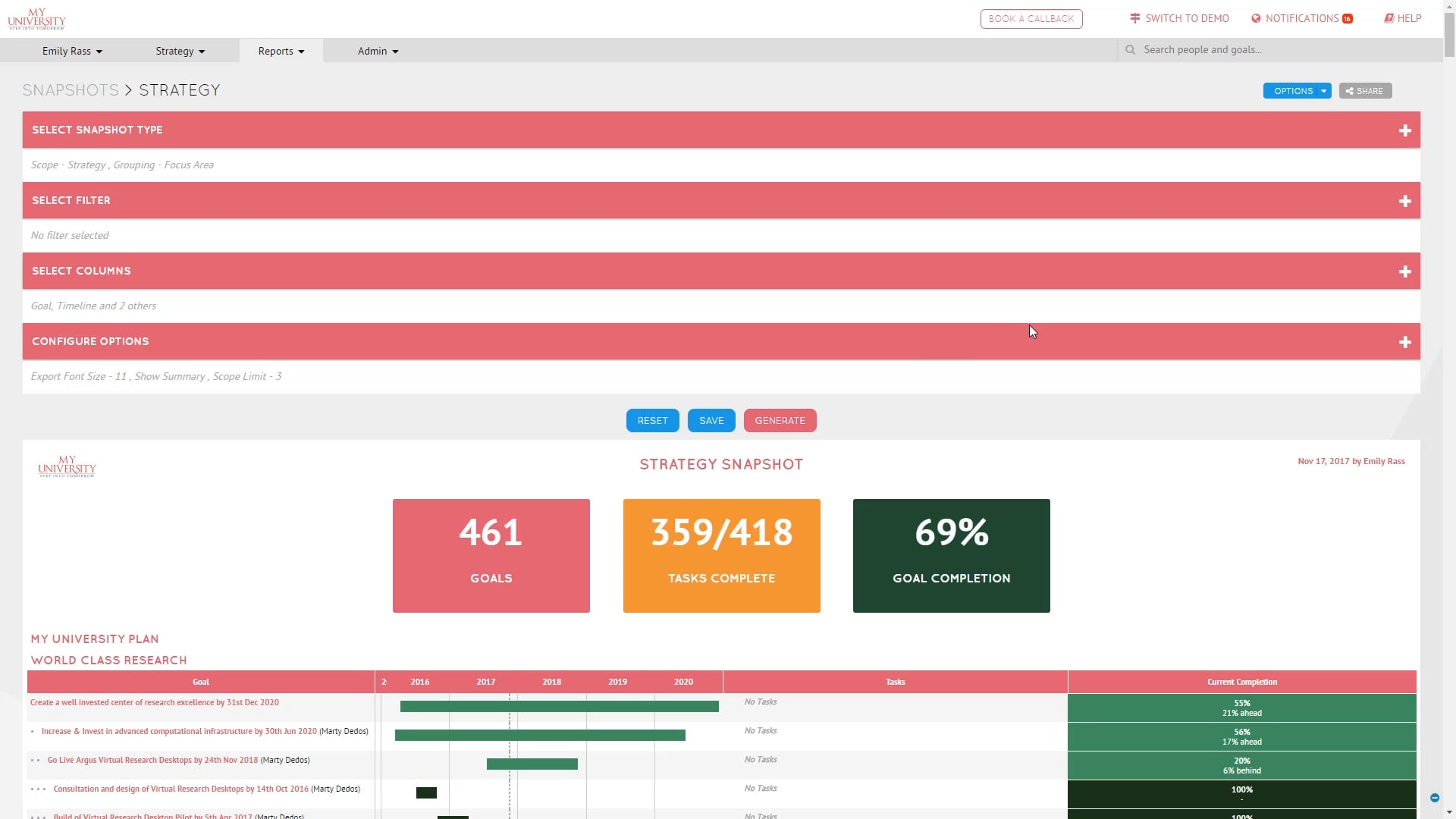 Track Your University Strategy - Cascade Strategy Software on Vimeo