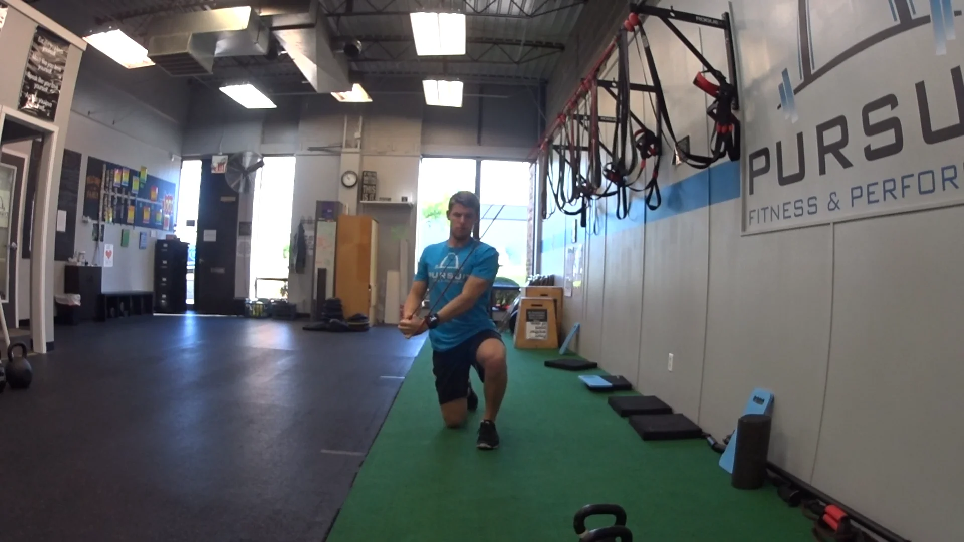 Half Kneeling Chop with Band on Vimeo