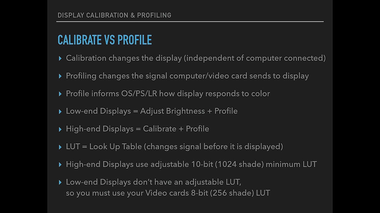 Display Calibration & Profiling - Masters Academy